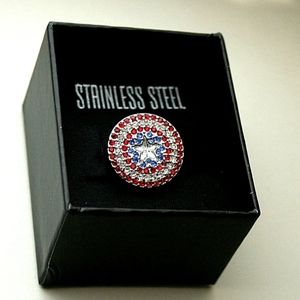 Marvel | Jewelry | Marvel Comics Captain America Stainless Steel ...